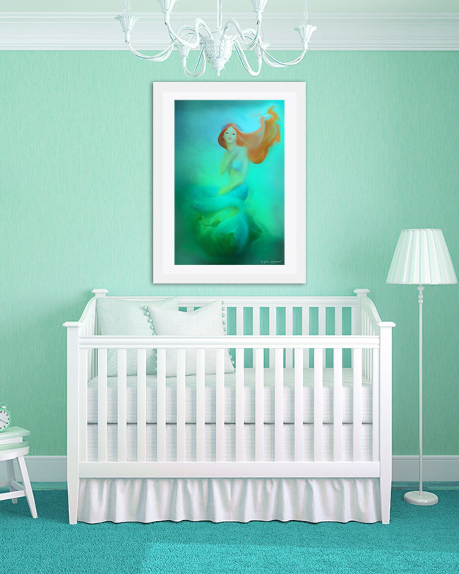 Mermaid Wall Art - Mermaid Bedroom Decor 11x14 Mermaid Print 16x20 ...