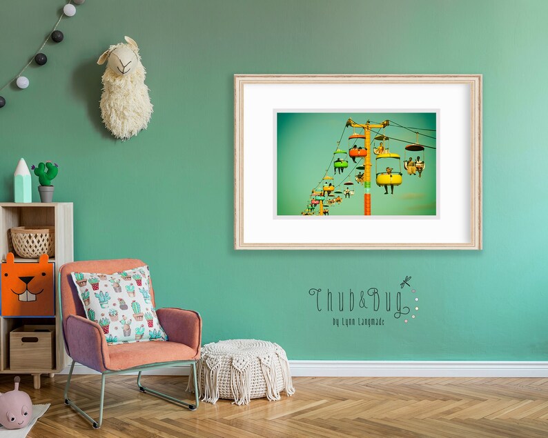 Kids Wall Decor Gondola Ride Santa Cruz Art 11x14 Boardwalk Print 8x10 ...