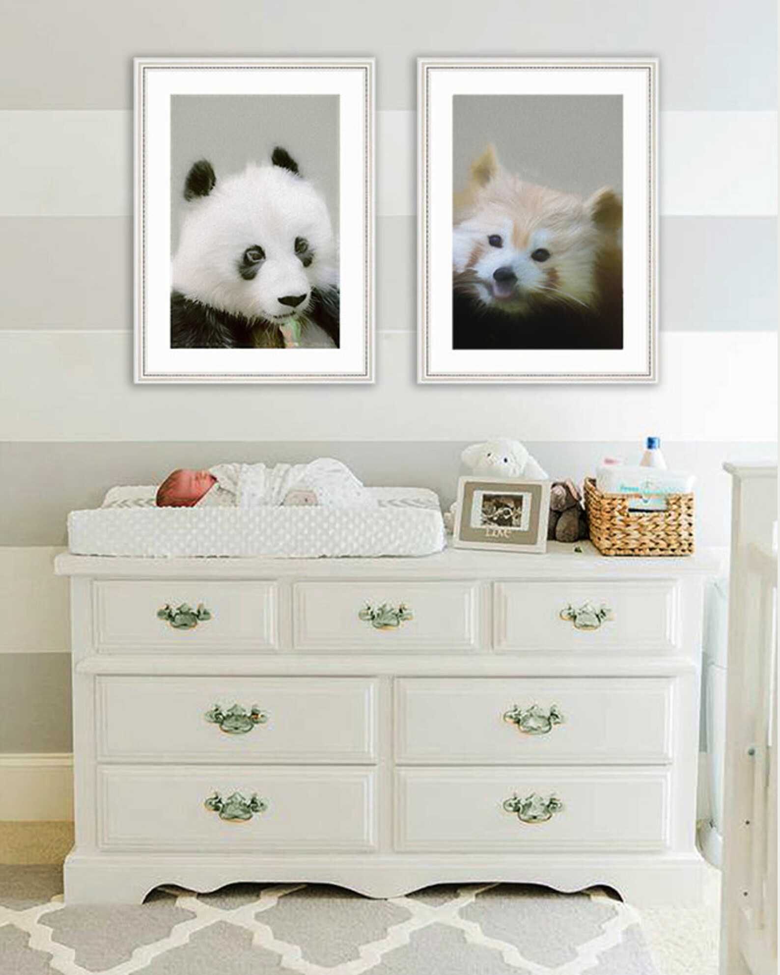 Panda Nursery Print - Panda Bear, Baby Room Decor, New Baby Gift 8x10 ...