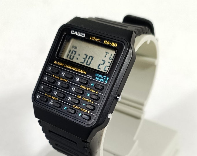 Rare Beautiful Casio CA-50 Calculator Watch Module 437/ Vintage Back to ...