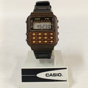 Casio C-80 Brown Version Calculator Watch Module 133 First Casio ...