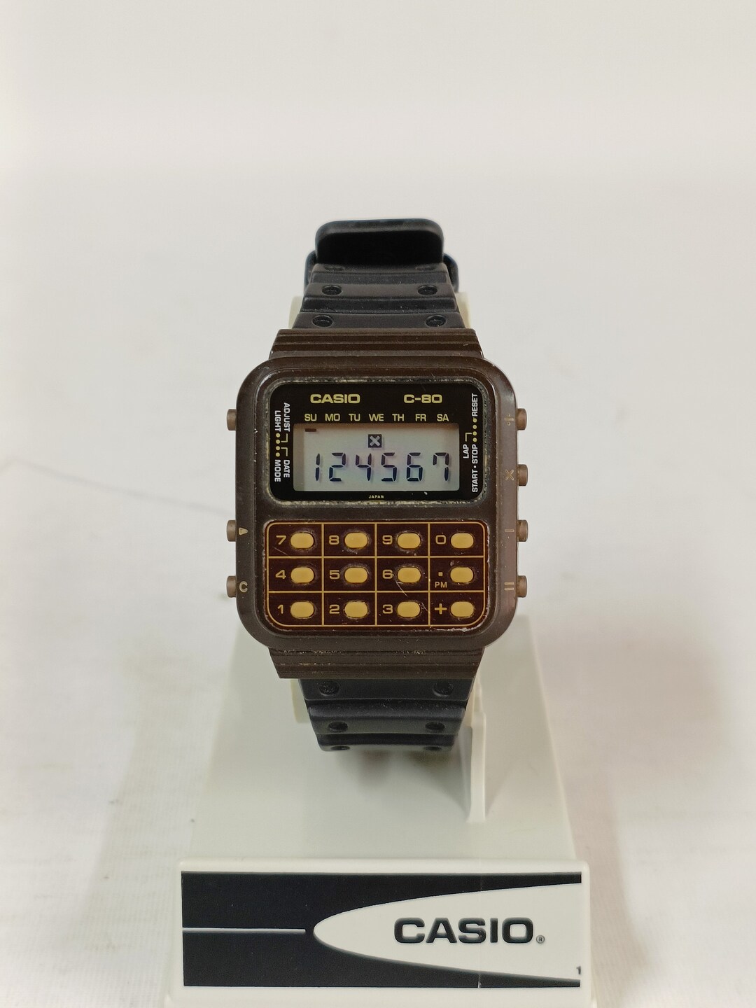 Casio C-80 Brown Version Calculator Watch Module 133 First Casio ...
