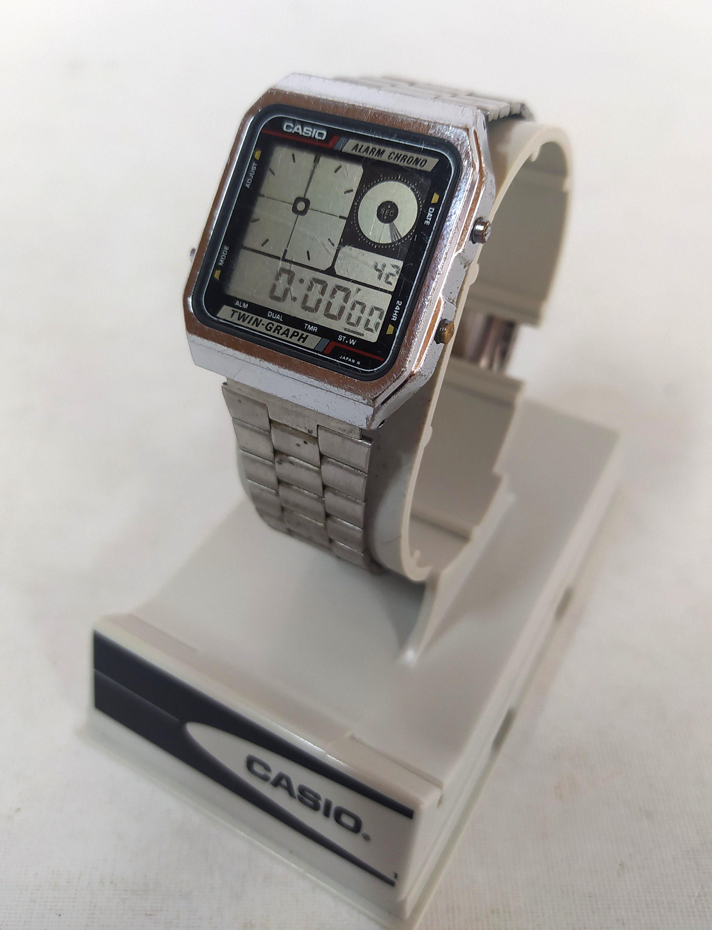 Casio AE-200 Twin Graph Ana Digi Reloj Módulo 588 Vintage - Etsy