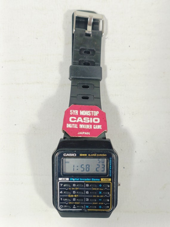 Casio CA-51 Calculator Game Watch Module 433 Digital… - Gem