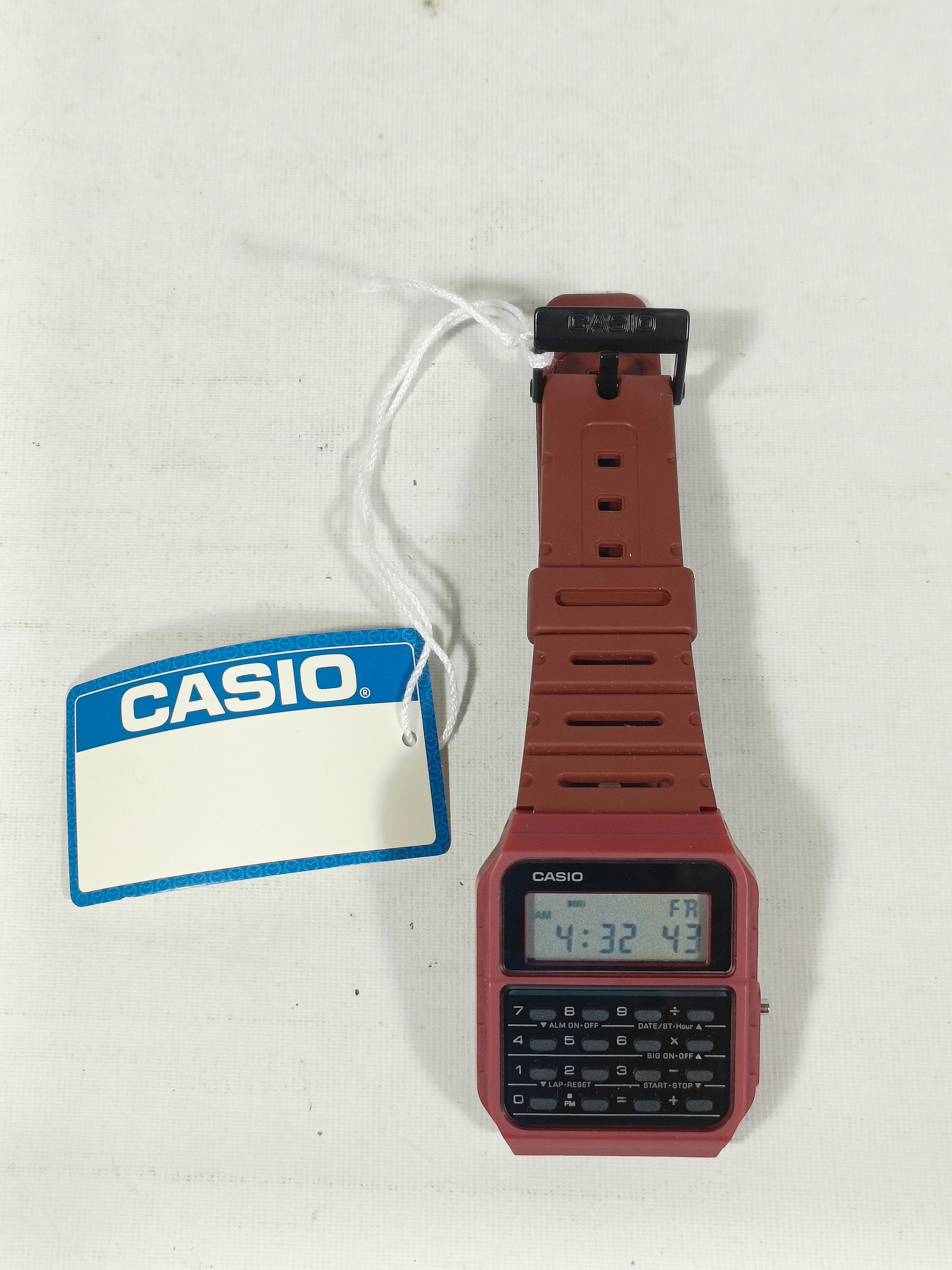 Casio CA-53W Red Version Calculator Watch Module 3208 CA-53 - Etsy