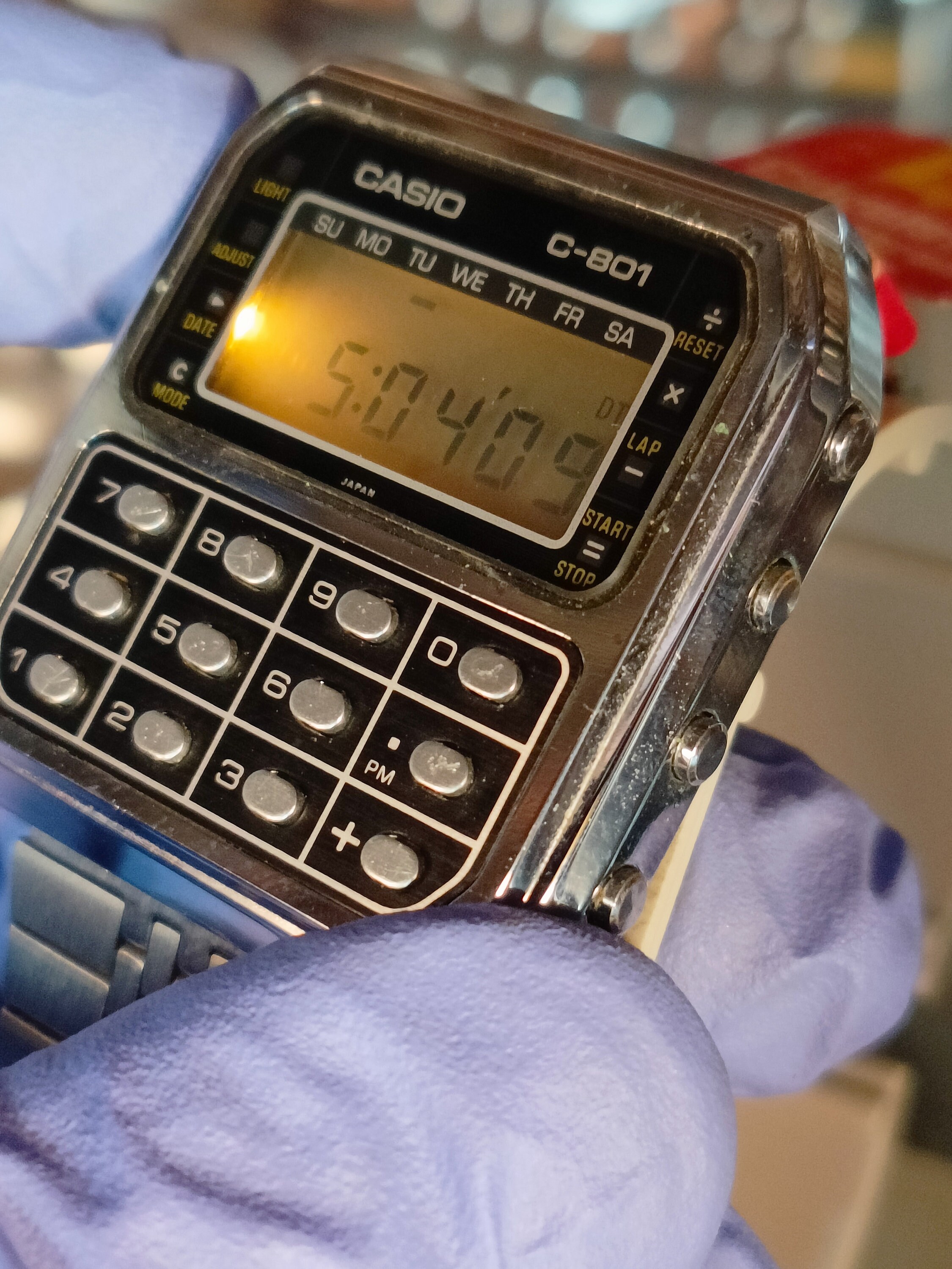 Casio C-801 Calculator Watch Module 133 First Casio Calculator - Etsy