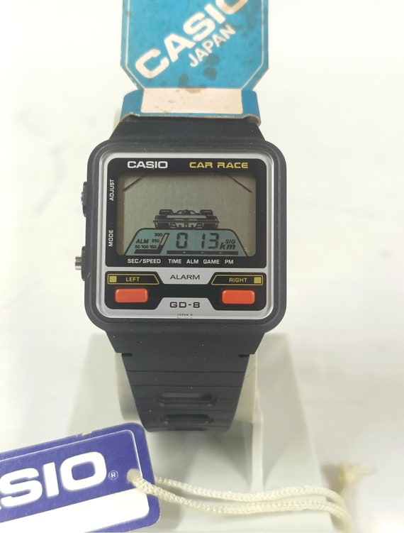 Casio GD-8 Car Race Game Watch Module 233 Vintage - Gem