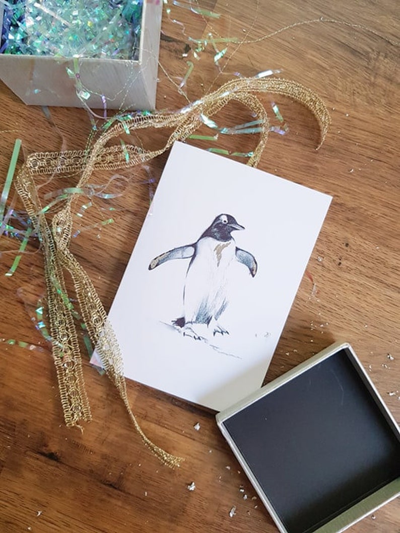 Winter Card Set Animals Greetings Card 5 Pack Cute - Etsy