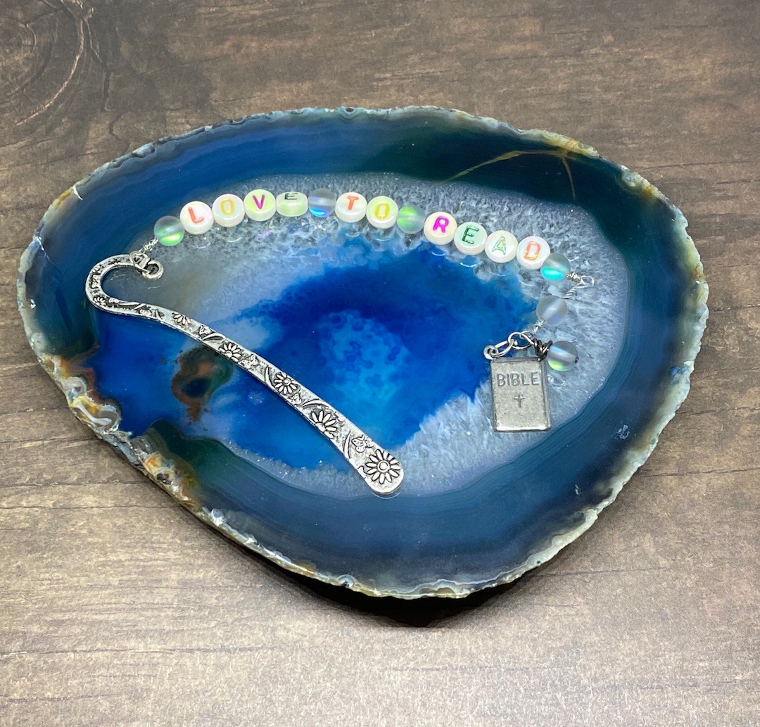 Handmade Beaded Bookmark, Teacher Gift - Etsy