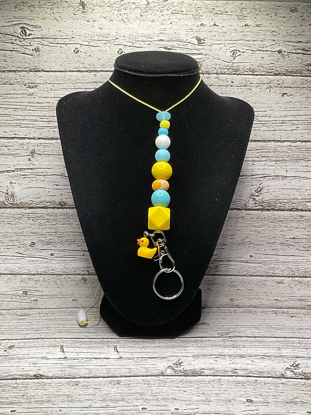 Duck Lanyard, Rubber Duck,beaded Lanyard Work Badge Holder, Eyeglass ...