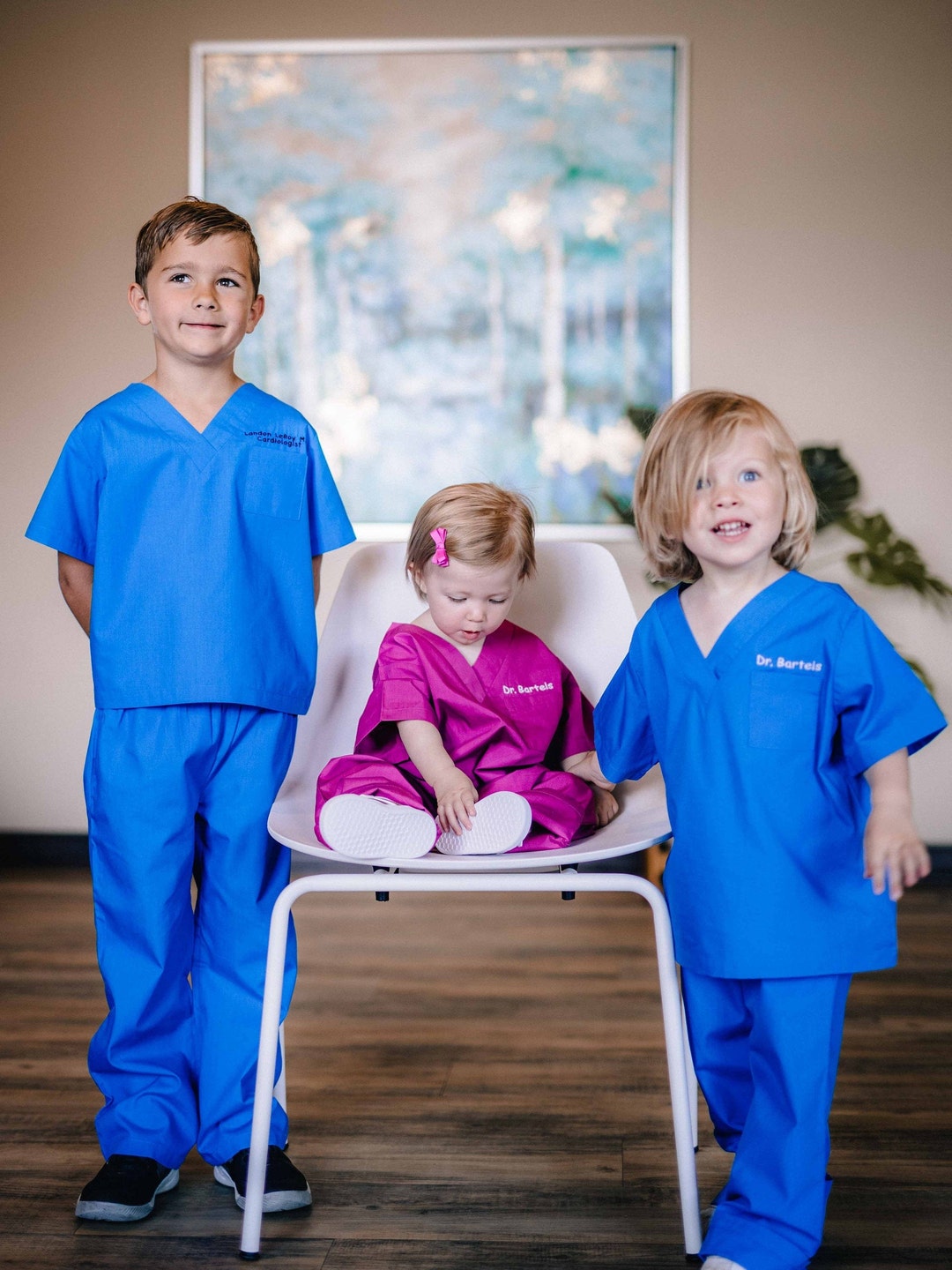 Personalized Kid's Scrubs Costume: Authentic Embroidered Doctor/nurse ...