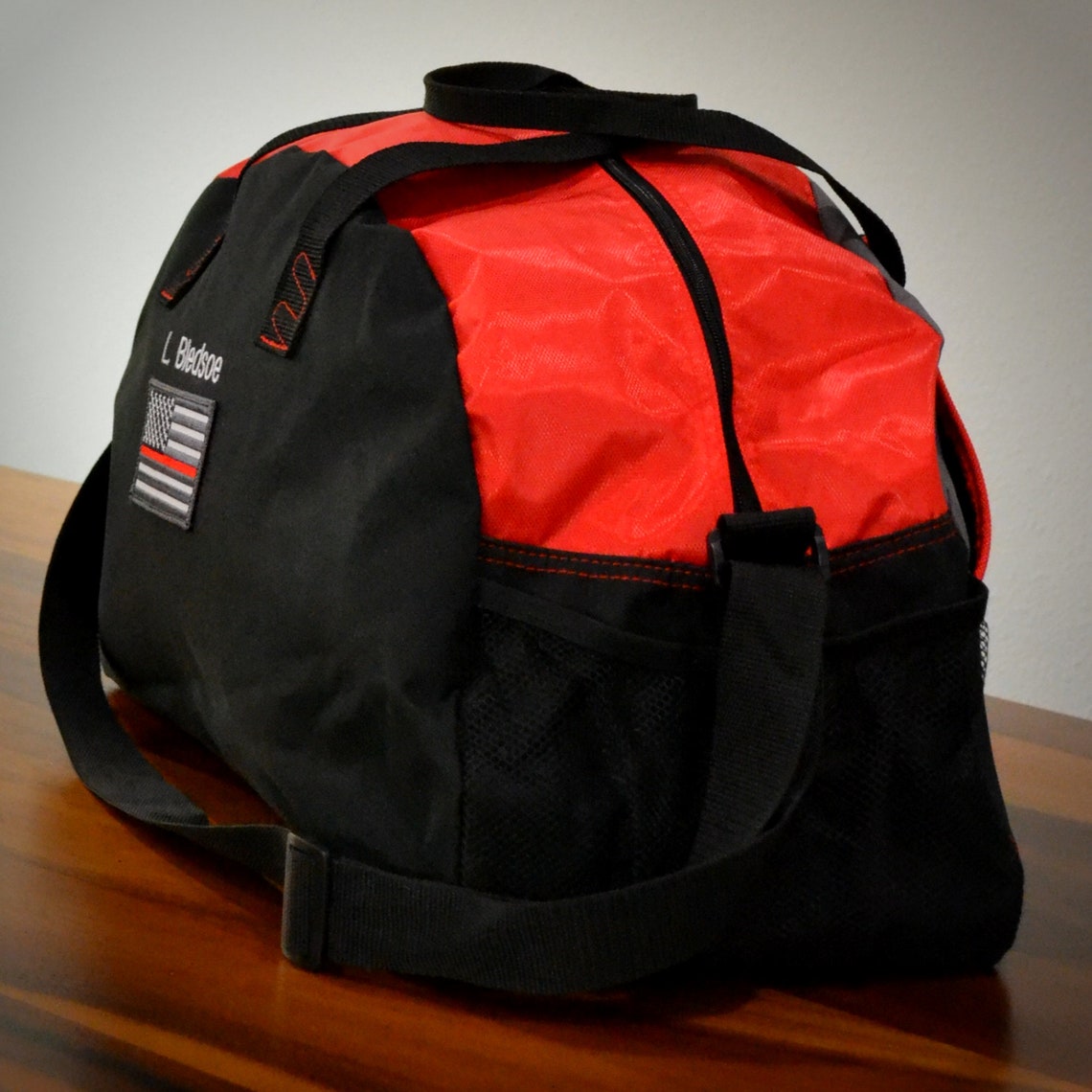 Thin Red Line Flag Firefighter Bag Embroidered with your | Etsy