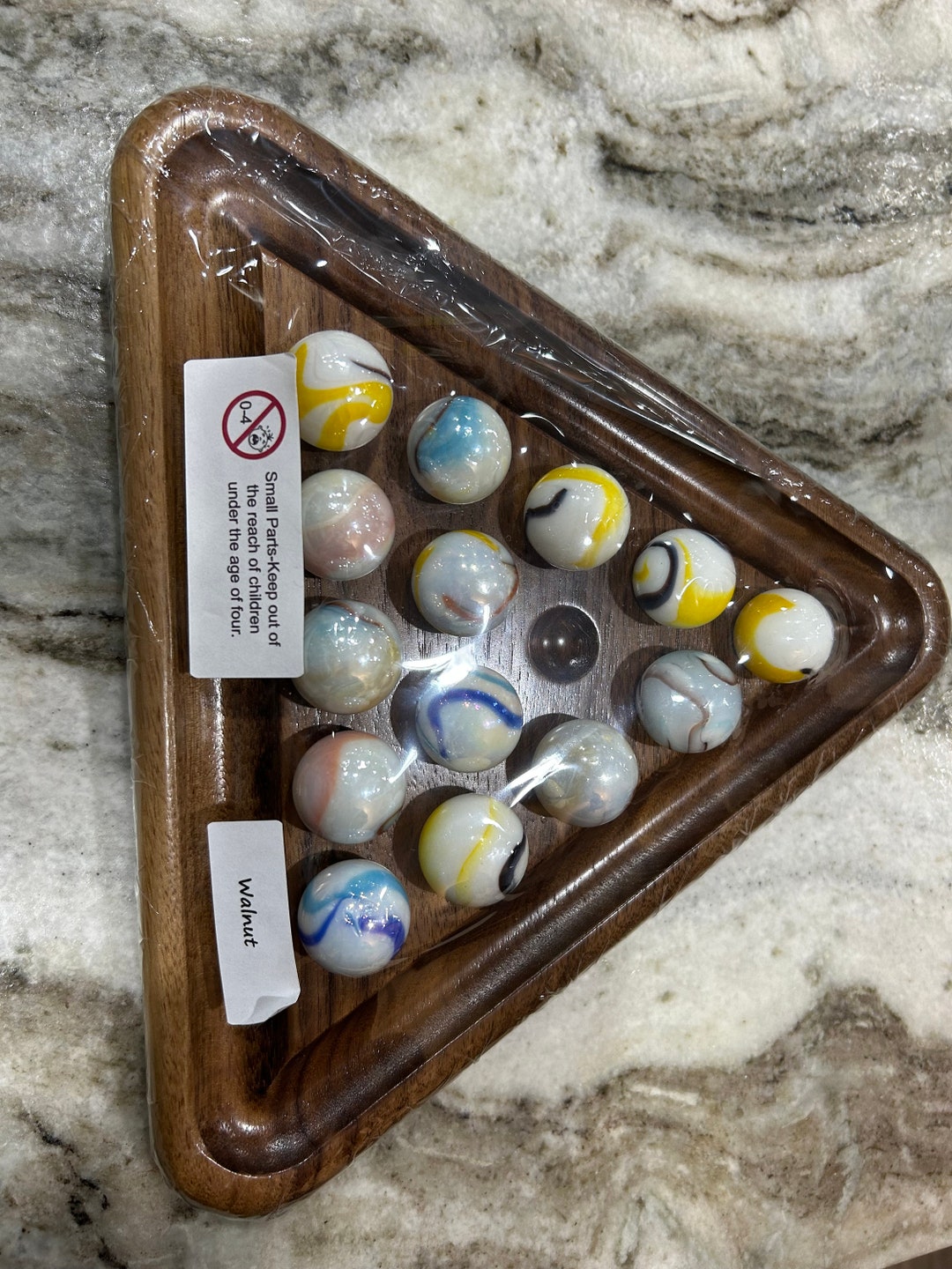 Triangle Marble Solitaire - Etsy