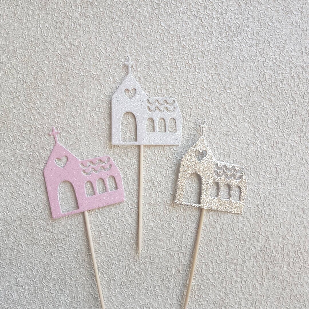 Church Cake Topper, Chapel Cake Topper, Wedding Cupcakes, Christening ...