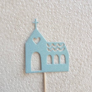 Church Cake Topper, Chapel Cake Topper, Wedding Cupcakes, Christening ...