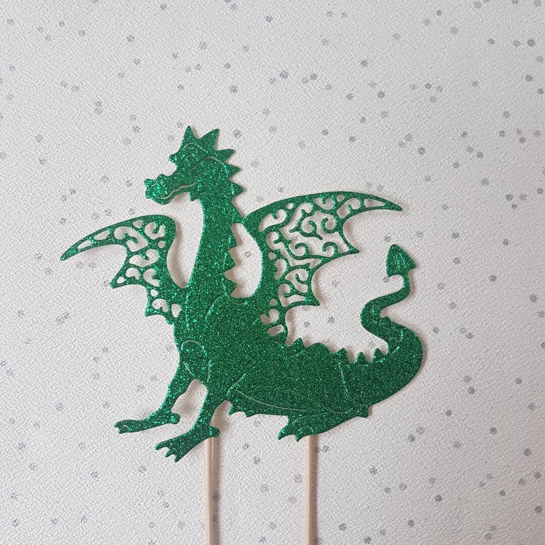Dragon Cake Topper, Glitter Cake Topper, Cake Decoration, Cake ...
