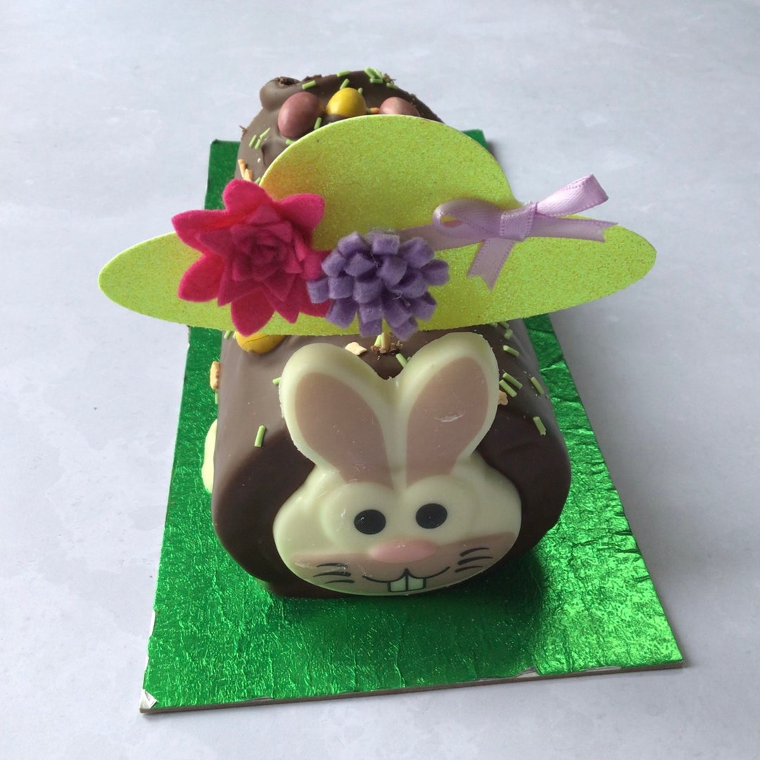 Easter Bonnet Caterpillar Cake Topper: Handmade Felt Flower Decoration ...
