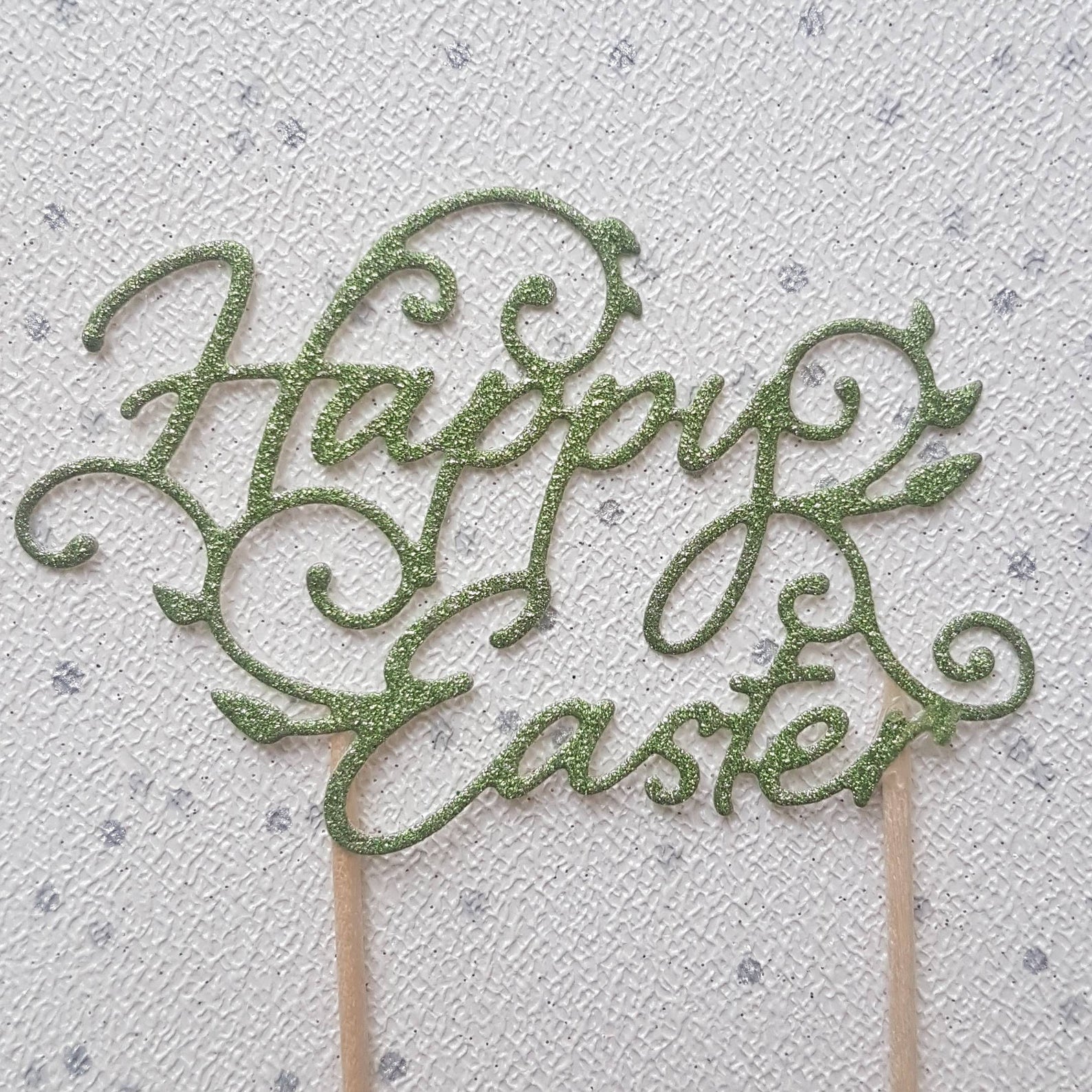Happy Easter Cake Topper Easter Cake Topper Glitter Cake - Etsy