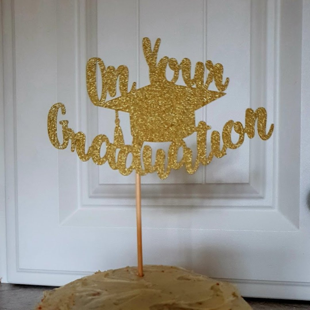 Graduation Cake Topper: Glitter Academic Cap, Handmade - Etsy
