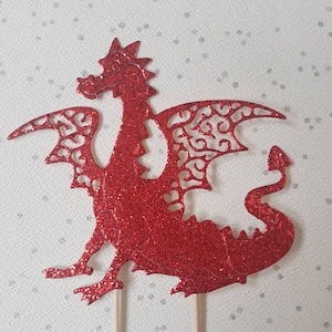 Dragon Cake Topper, Glitter Cake Topper, Cake Decoration, Cake ...