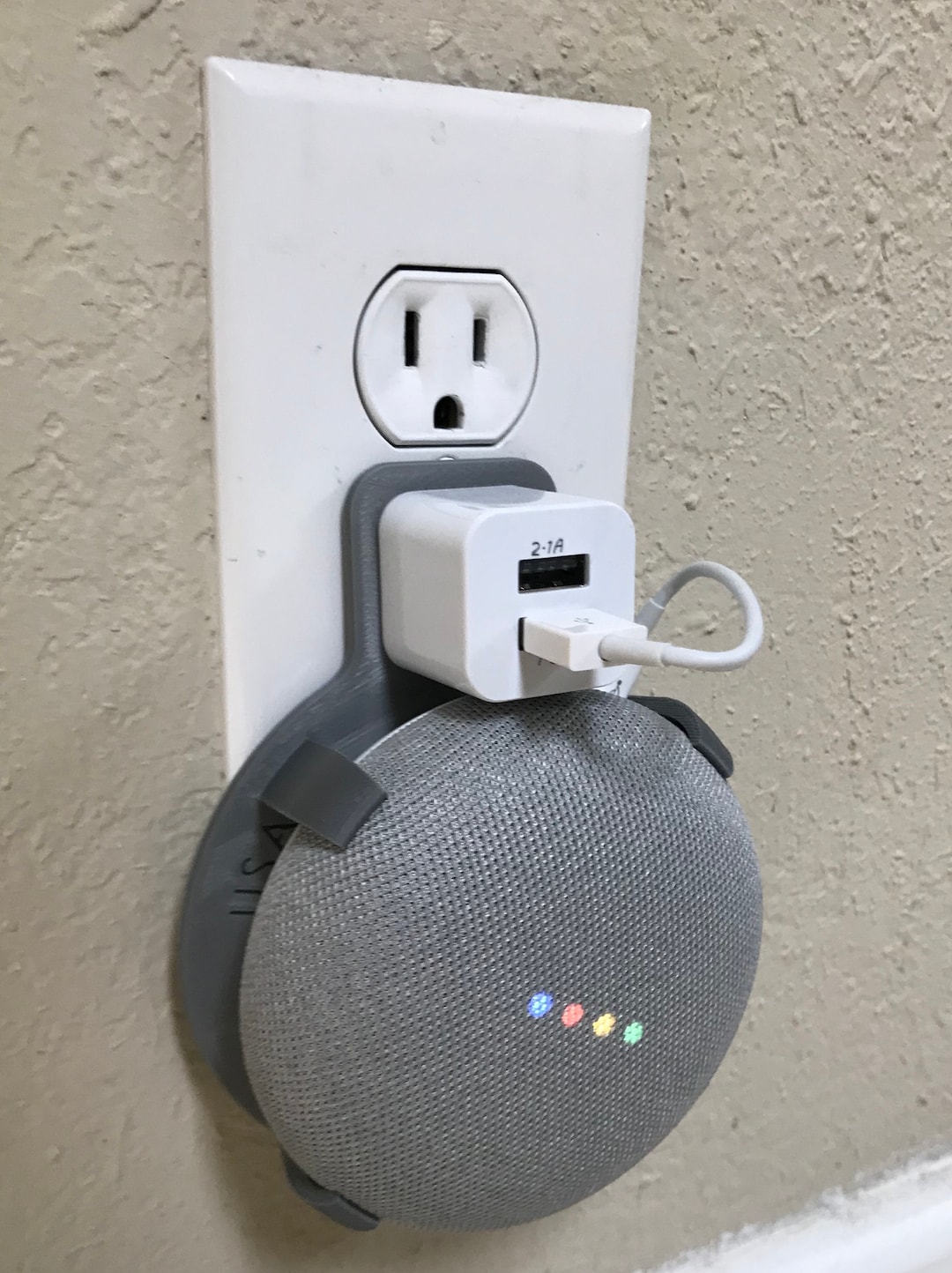 Sturdygrip® Dual USB Port PLUG-IN Wall Mount for Google Home Mini - Etsy