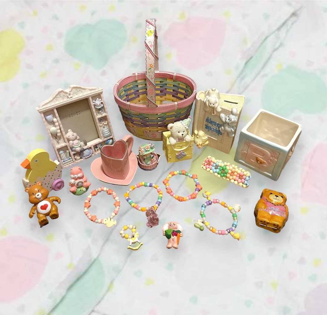 Pastel Rainbow Handmade Vintage Decor Accessories Bundle - Etsy