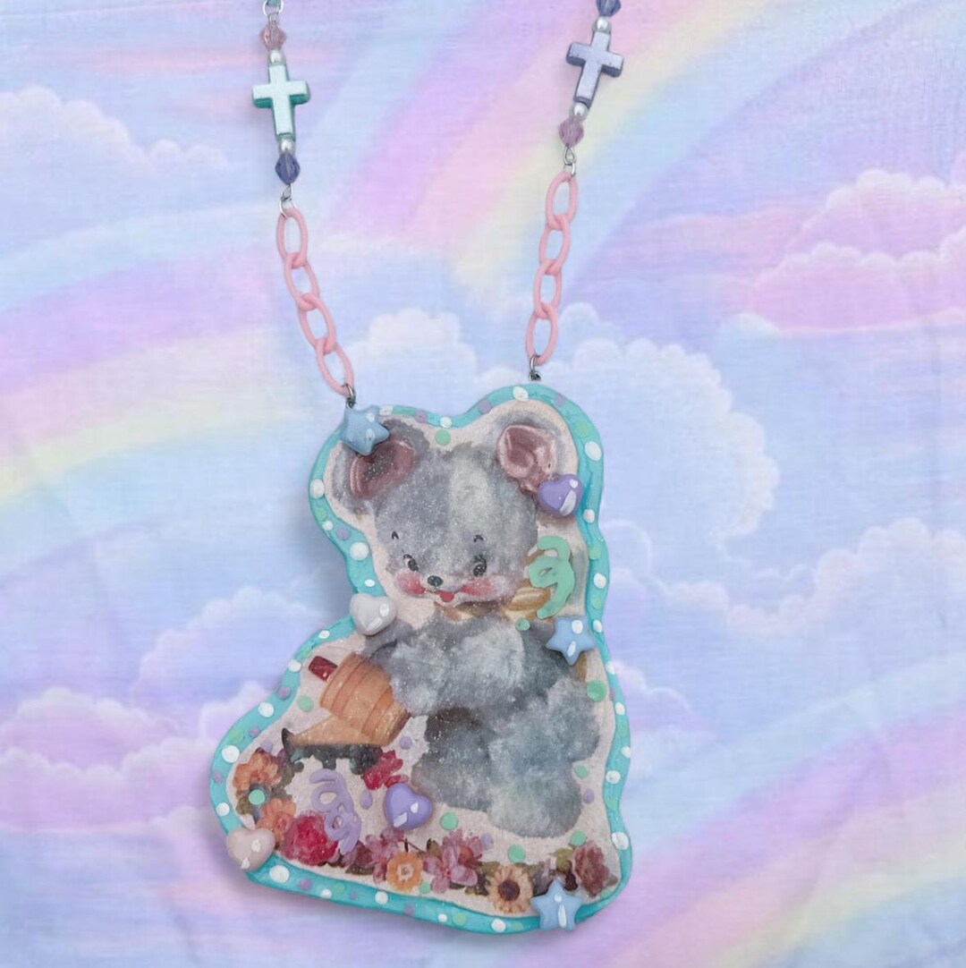 Fairy Kei Fancy Bear Necklace - Etsy