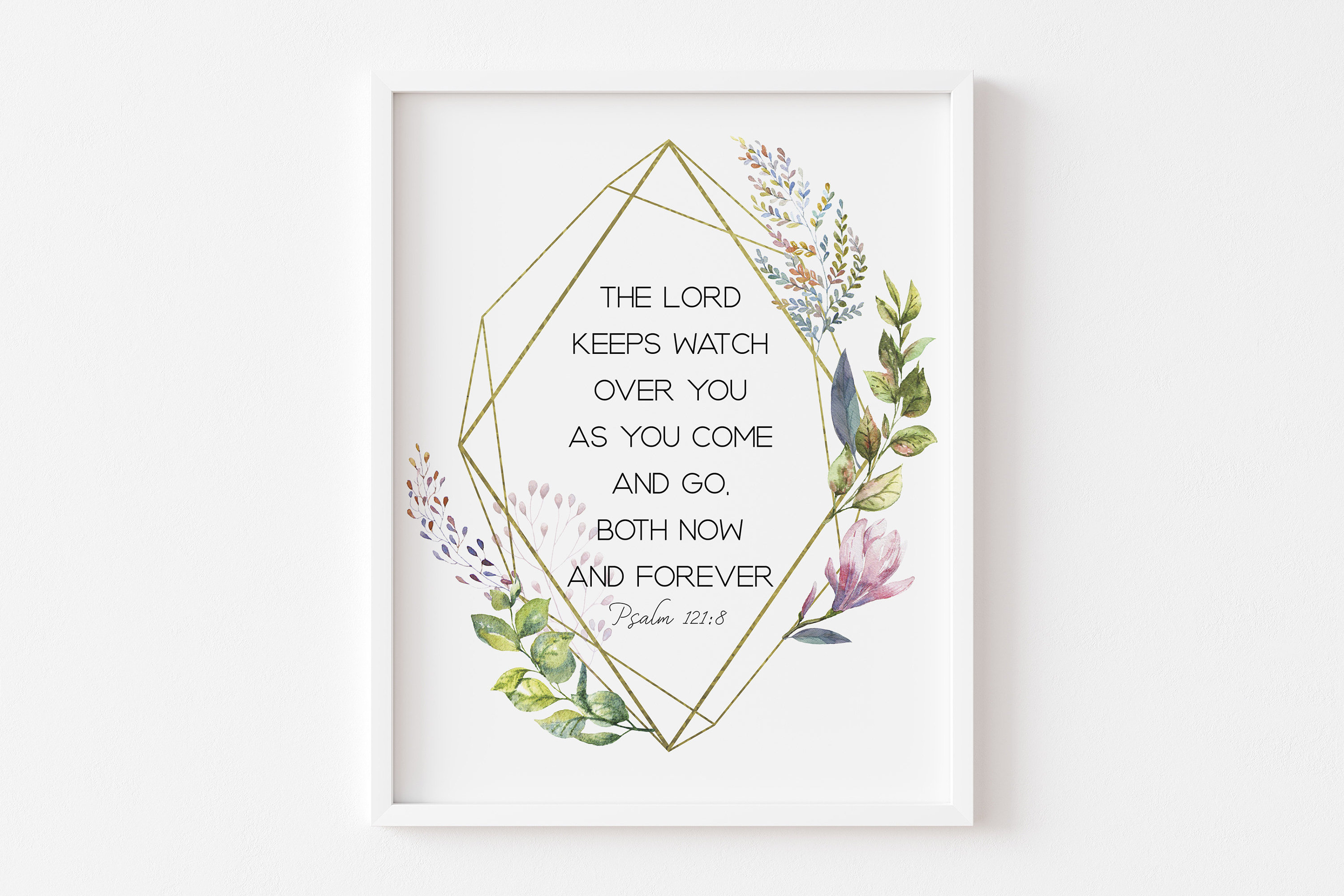 Psalm 121:8 Scripture wall art canvas The Lord keeps watch | Etsy