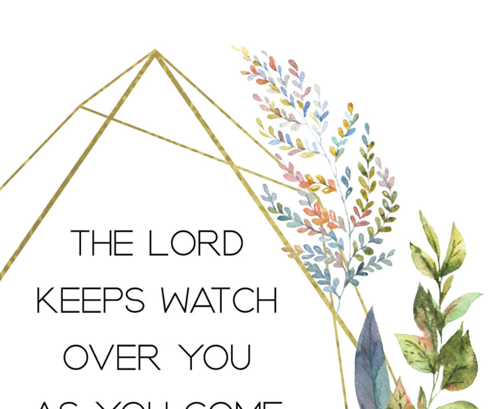 Psalm 121:8 Scripture wall art canvas The Lord keeps watch | Etsy