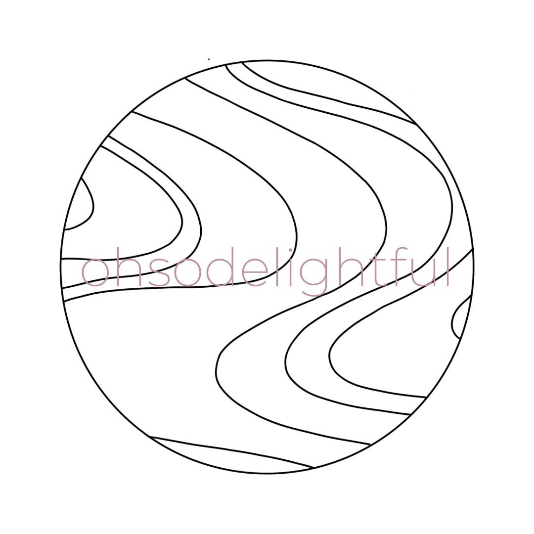 1970s Groovy Swirls. Template for Embroidery, Rug Making, Punch Needle ...