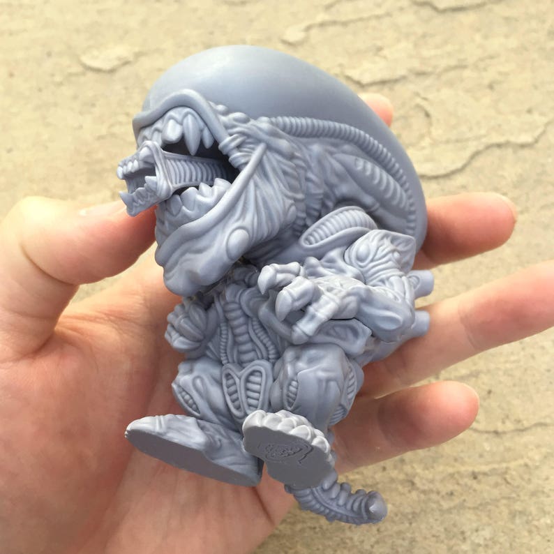 Alien Warrior Unpainted Solid Resin Kit, 3.7 Inch Tall, Chibi - Etsy