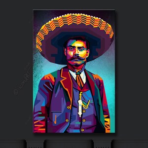 Emiliano ZAPATA - Digital Art on Canvas - Wall ART - Personalized Art ...