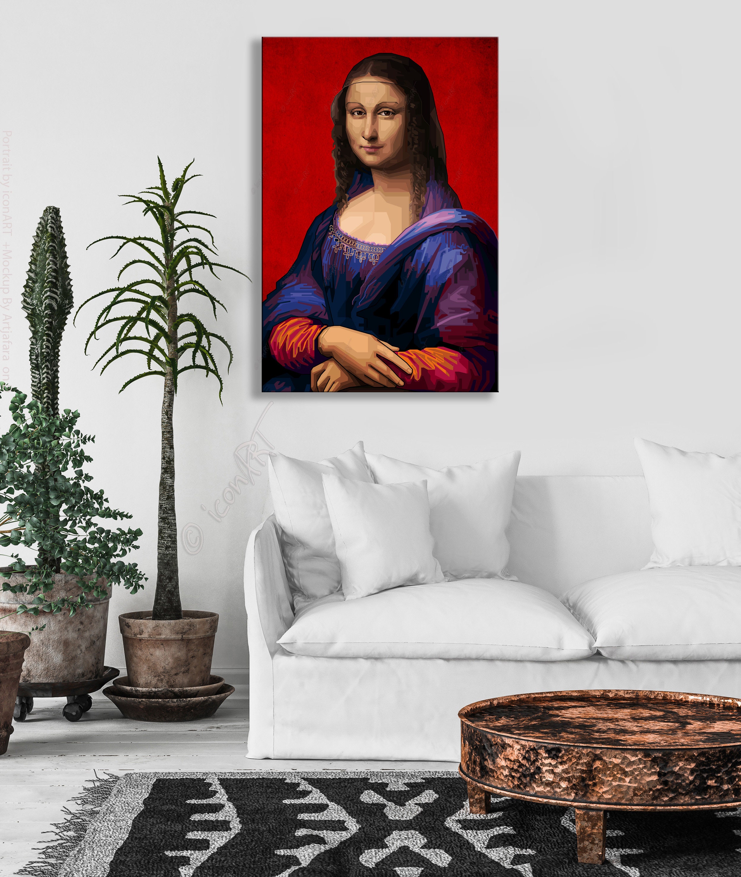 Mona Lisa Pop Art Icons Pictures Culture for Living Room & - Etsy