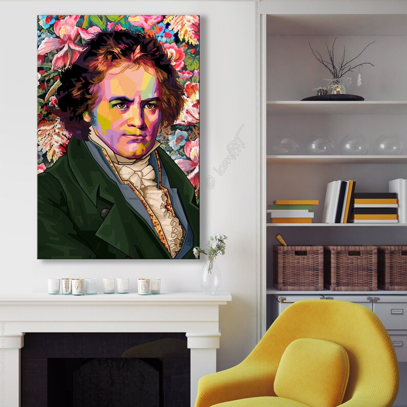 Ludwig Van Beethoven Portrait Classic Fine Art Canvas Print - Etsy