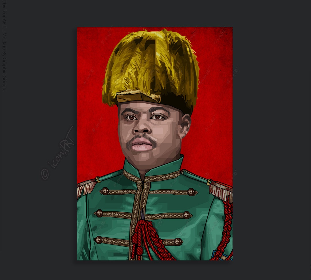 Marcus Mosiah Garvey Pop Art Portrait - Digital Art Canvas Wall Art ...