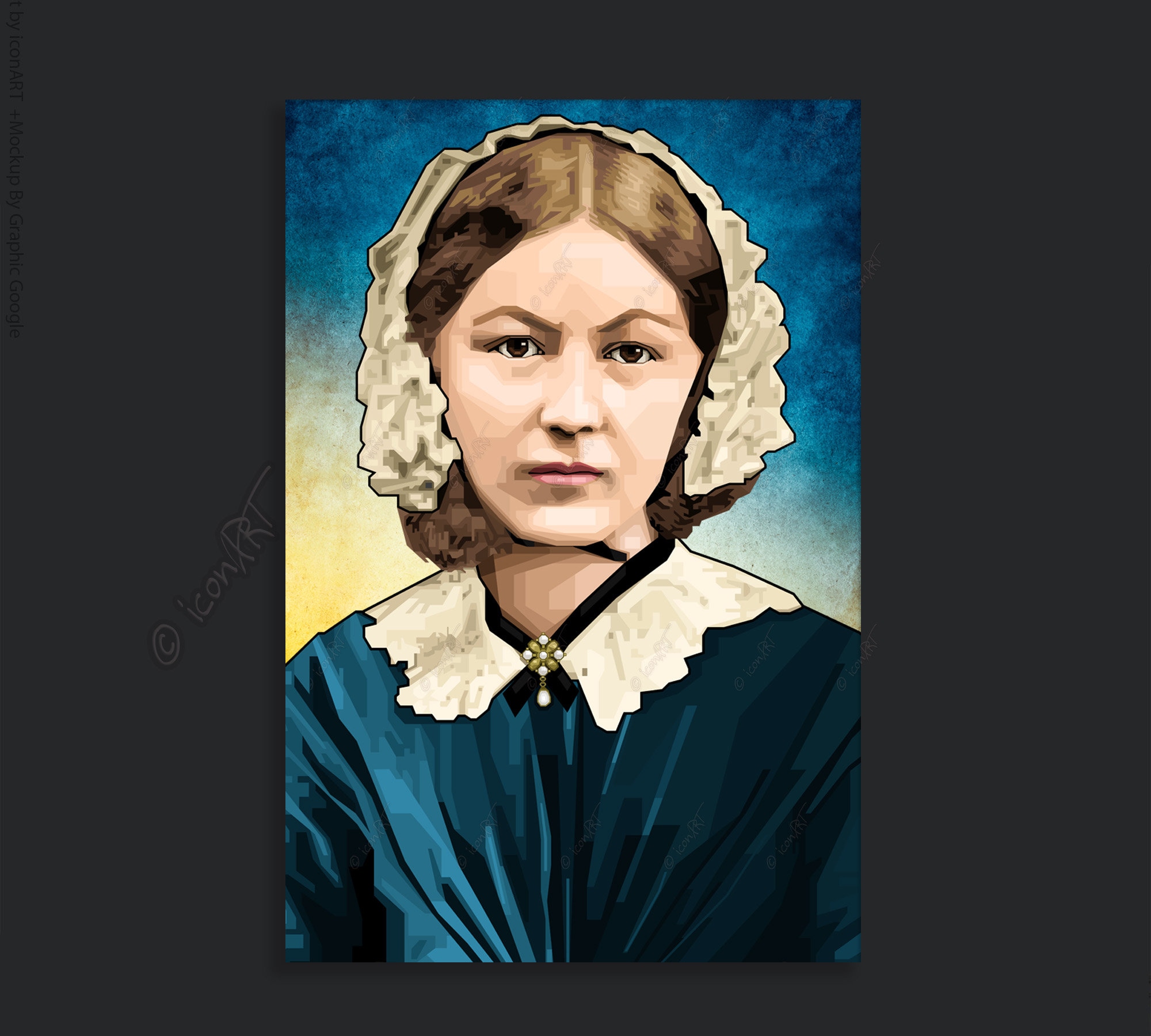 Florence Nightingale Nurse, Digital Art Picture for Office & Living ...