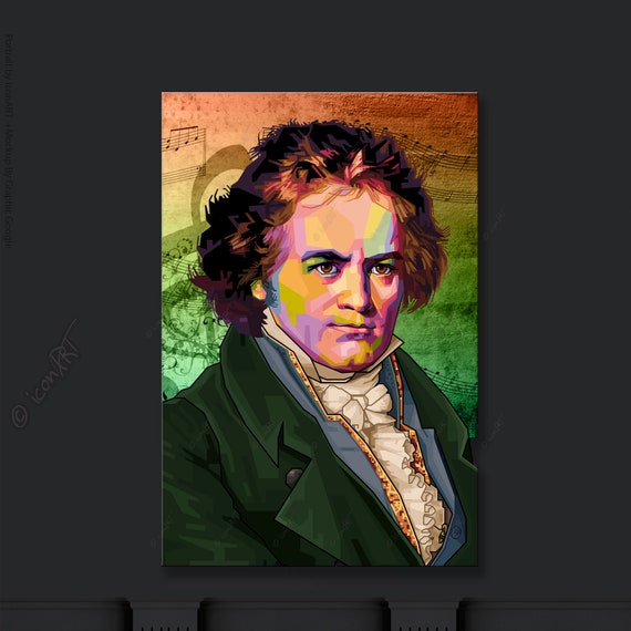 Ludwig Van Beethoven Portrait Classic Fine Art Canvas Print | Etsy