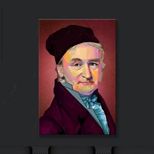 Carl F. Gauss Mathematic Icon for Home or Office ! Pop Art - Digital ...