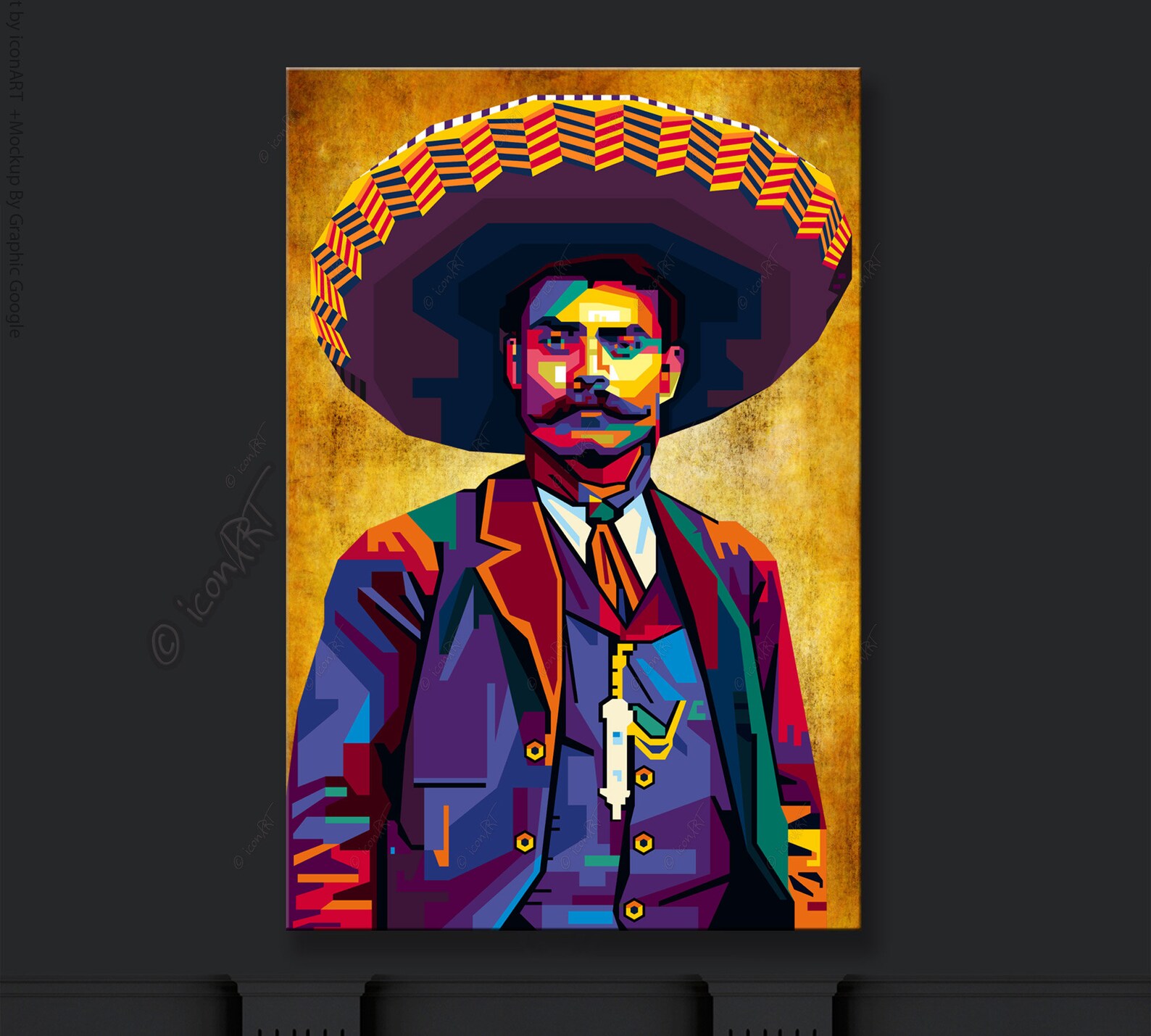 Emiliano ZAPATA Digital Art on Canvas Wall ART | Etsy