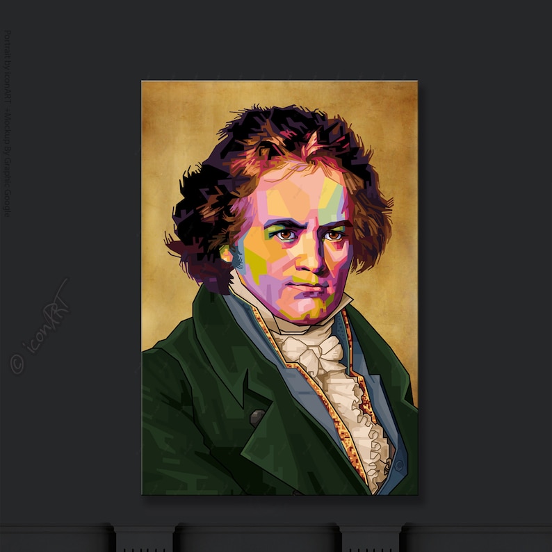 Ludwig Van Beethoven Portrait Classic Fine Art Canvas Print - Etsy