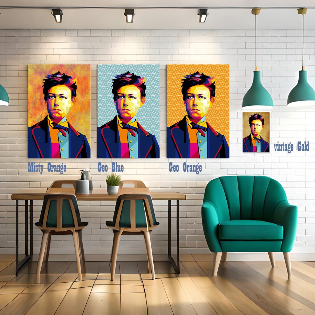 Arthur Rimbaud Portrait Wall ART- Literature - Canvas Art Personalized ...