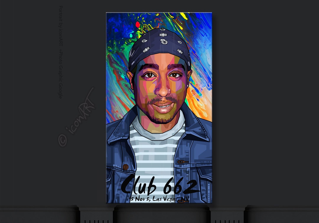 Club 662 - Tupac |o1 - Digital Art on Canvas - Pop Art for Office or ...
