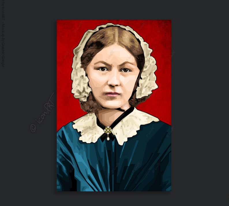 Florence Nightingale Nurse Digital Art Picture for Office & - Etsy