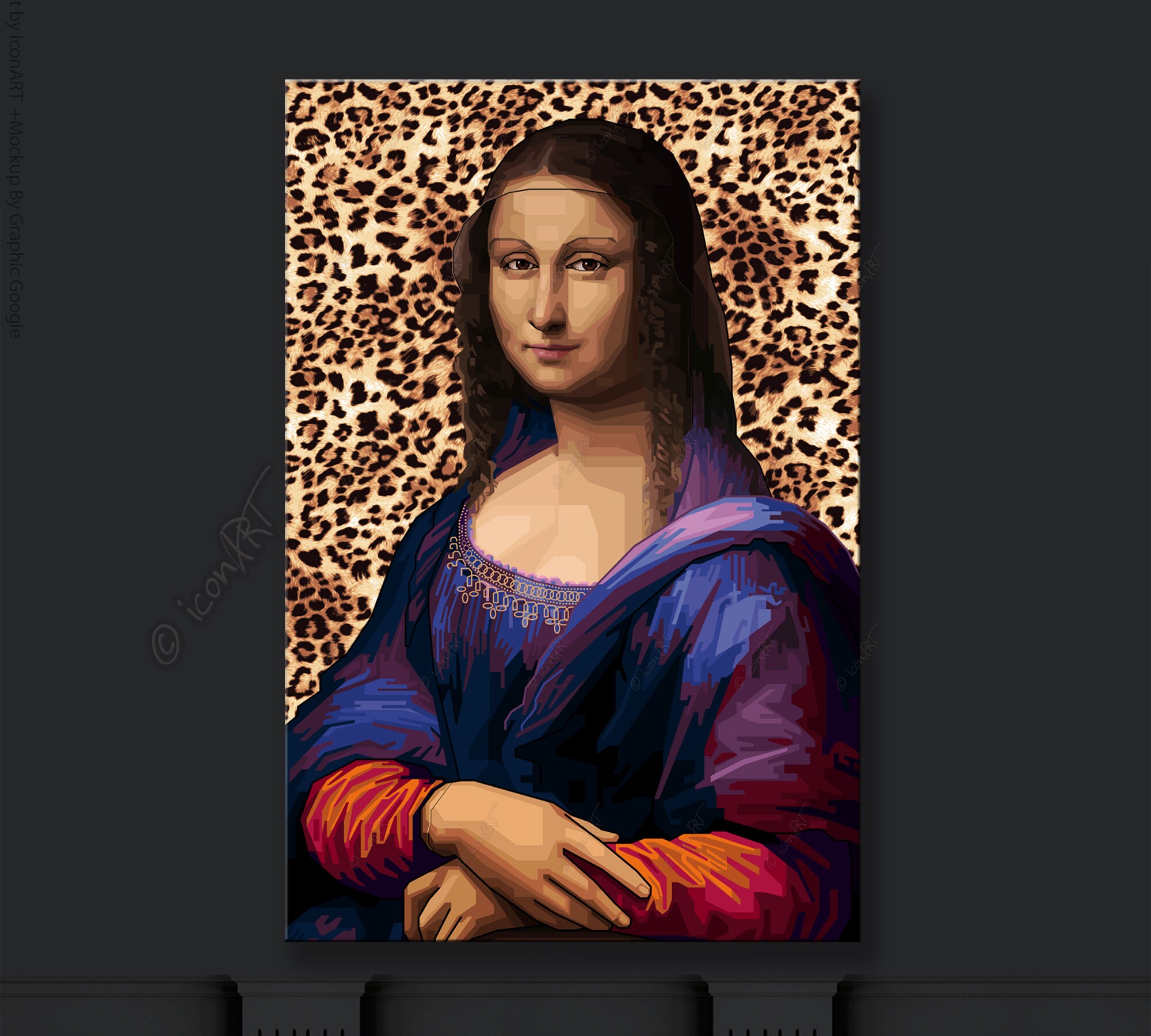 Mona Lisa Pop Art Icons Pictures Culture for Living Room & | Etsy