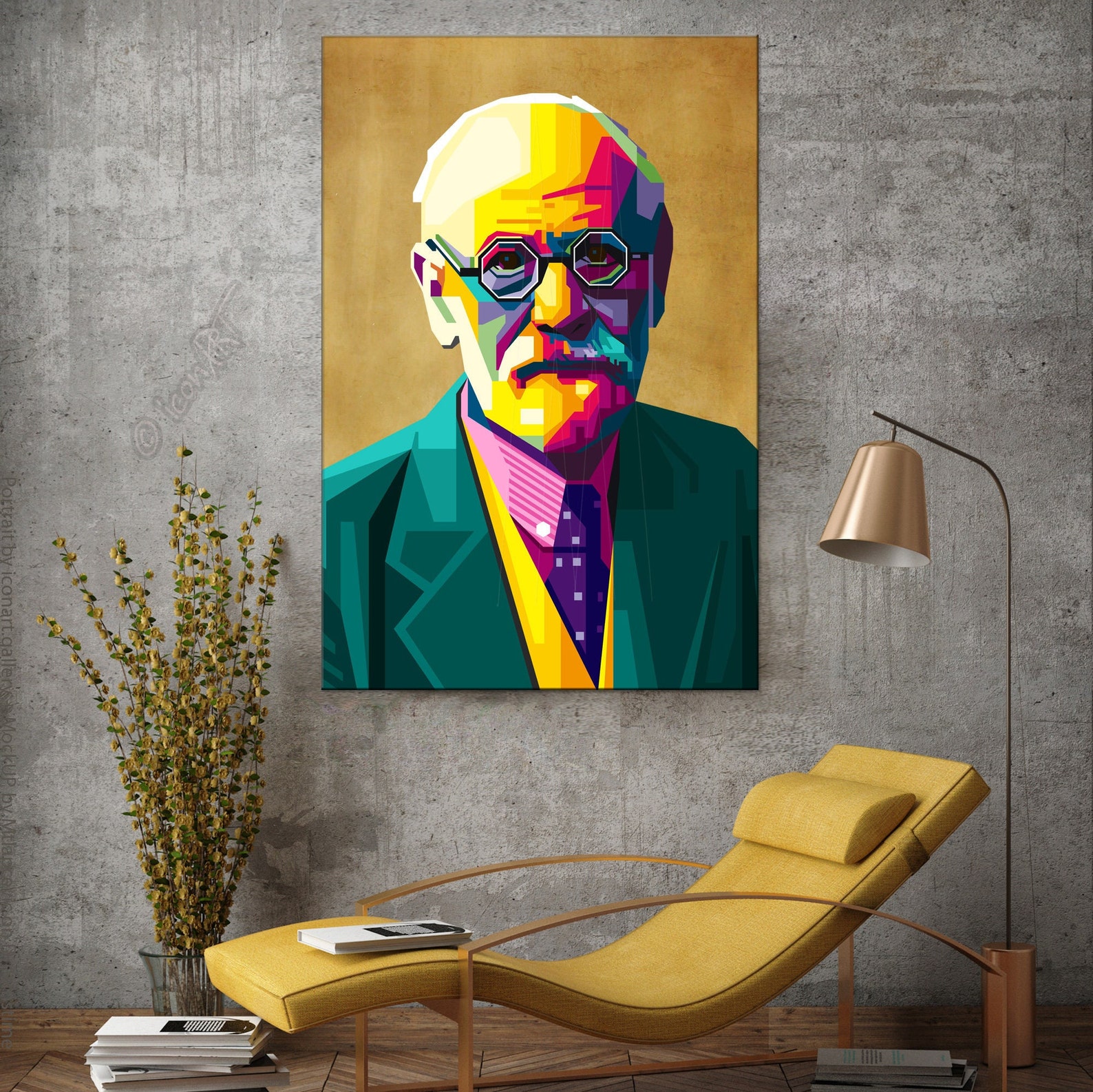 Sigmund Freud Founder of Psychoanalysis Digital Art on - Etsy