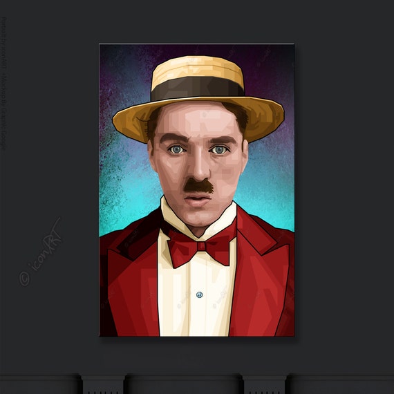 Charlie Movie Actor Hollywood Pop Art Portrait Film Cinema - Etsy