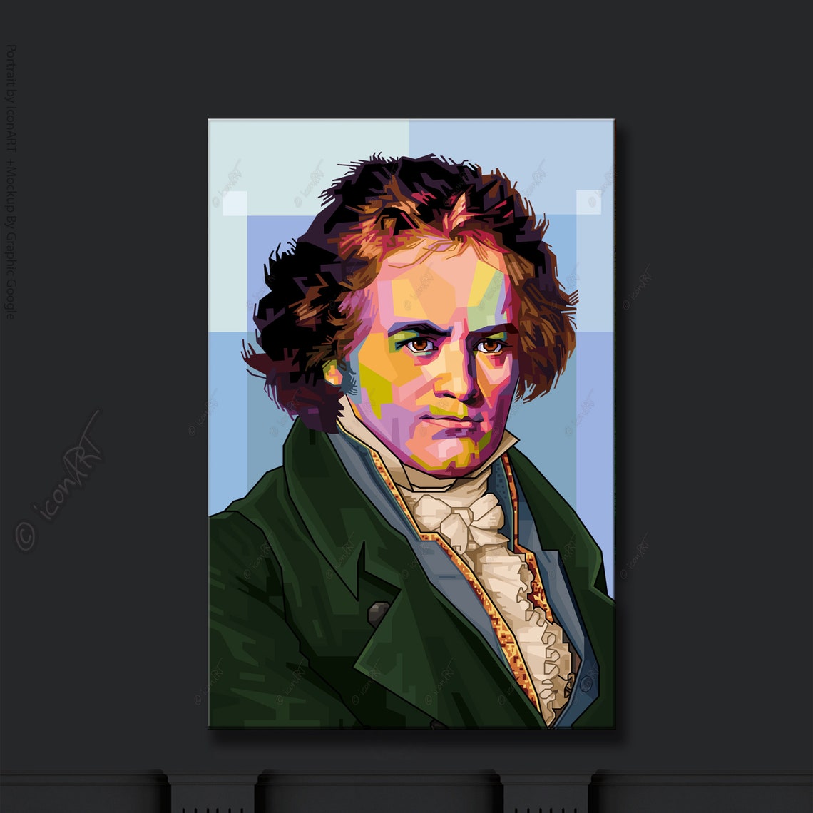 Ludwig van Beethoven portrait classic fine art canvas print | Etsy