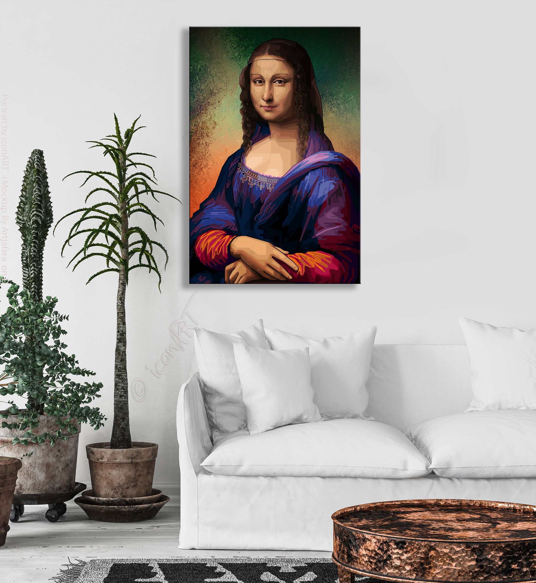 Mona Lisa Pop Art Icons Pictures Culture for Living Room & - Etsy