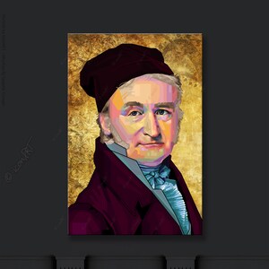 Carl F. Gauss Mathematic Icon for Home or Office ! Pop Art - Digital ...
