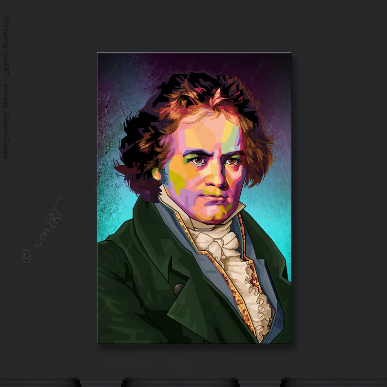 Ludwig Van Beethoven Portrait Classic Fine Art Canvas Print - Etsy